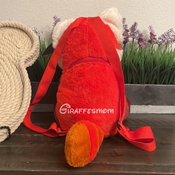 Disney | Bags | Disney Parks Turning Red Red Panda Plush Backpack ...